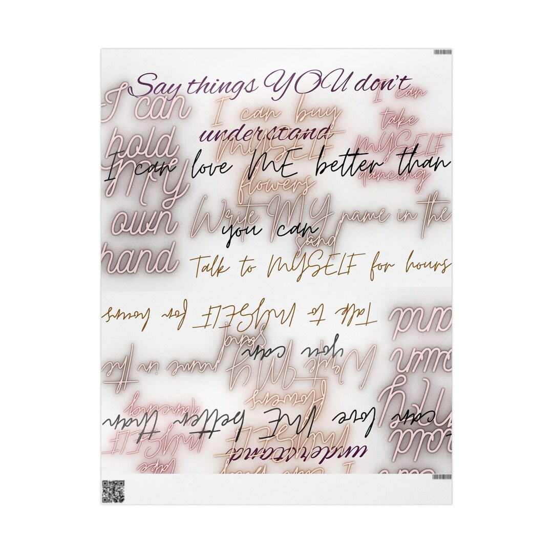 Inspirational Wrapping Paper Self-love Quotes, Gift Wrap for All ...