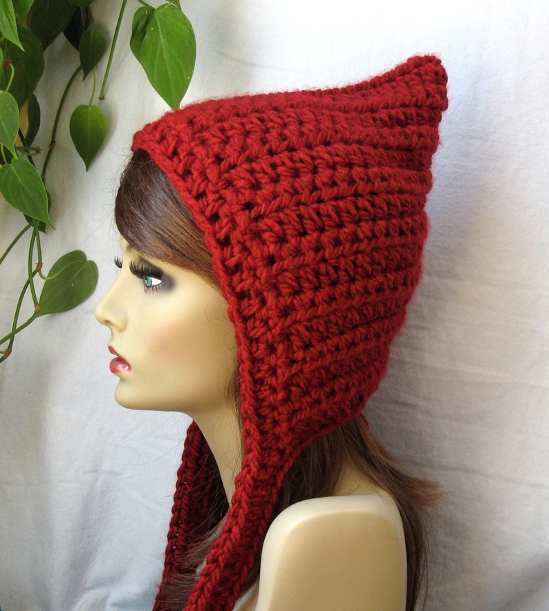 Hoodie Elf Hat Pixie Hat Red Riding Hood Womens Hat Warm - Etsy