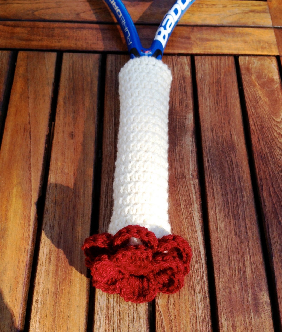 Tennis Racquet Handle Cover, Tennis Grip Cover, Overgrip, Red Flower ...
