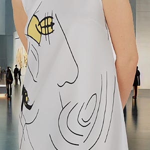 Lit Shift Dress, Geometric Midi Dress, Abstract Artwork Clothes ...