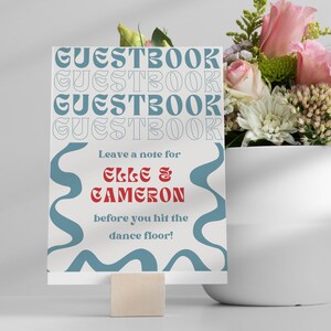 Funky Wedding Guest Book Sign | Wedding Reception "sign the Guestbook ...