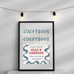 Funky Wedding Guest Book Sign | Wedding Reception "sign the Guestbook ...