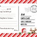 Santa Printable Postcard Letter to the North Pole - Etsy