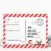 Santa Printable Postcard Letter to the North Pole - Etsy