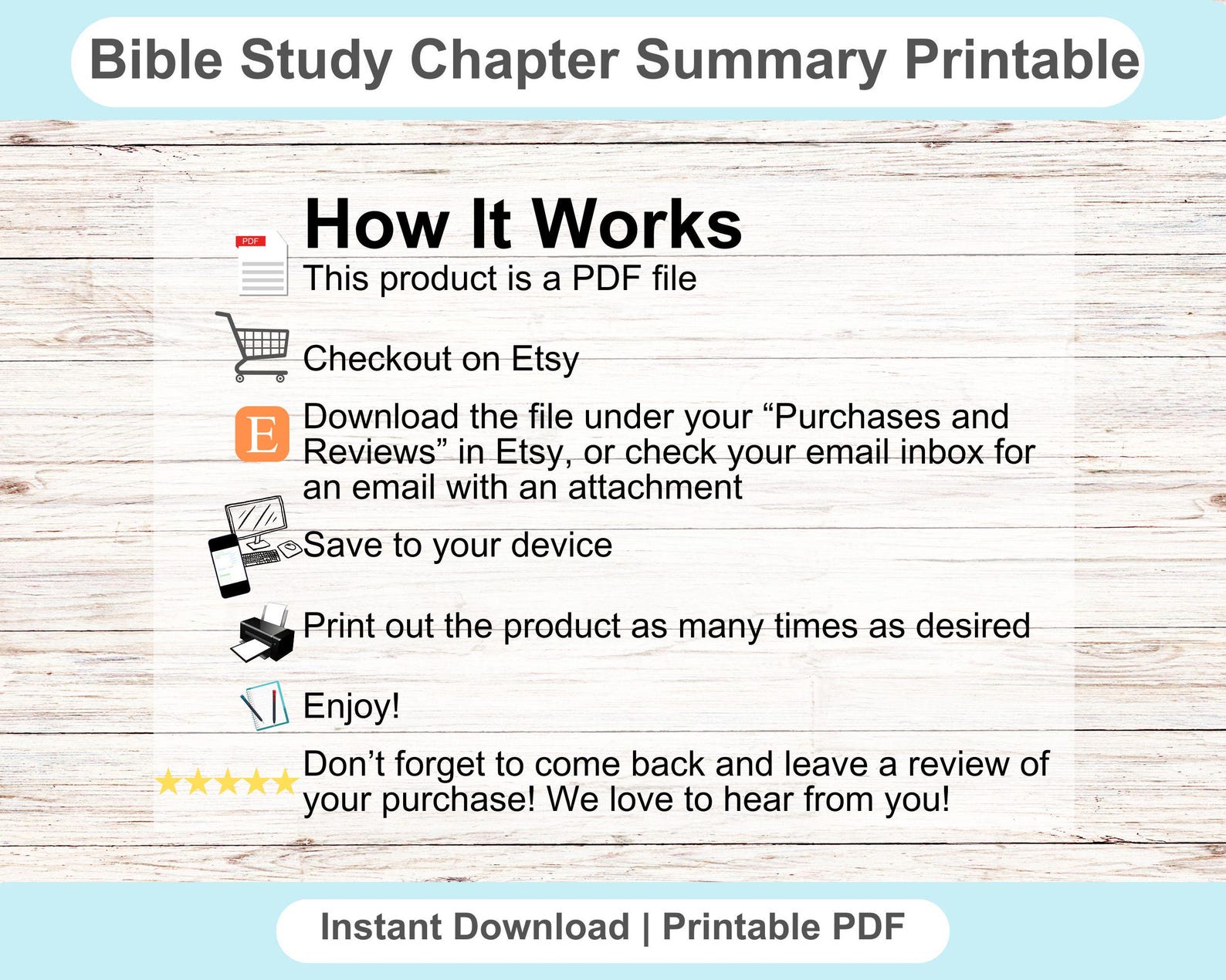 Bible Chapter Summary Template, Printable Bible Study, Neutral Bible ...