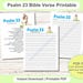 Psalm 23 Bible Verses for Handwriting and Memorization, Christian ...