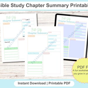 Bible Chapter Summary Template, Printable Bible Study, Neutral Bible ...