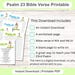 Psalm 23 Bible Verses for Handwriting and Memorization, Christian ...