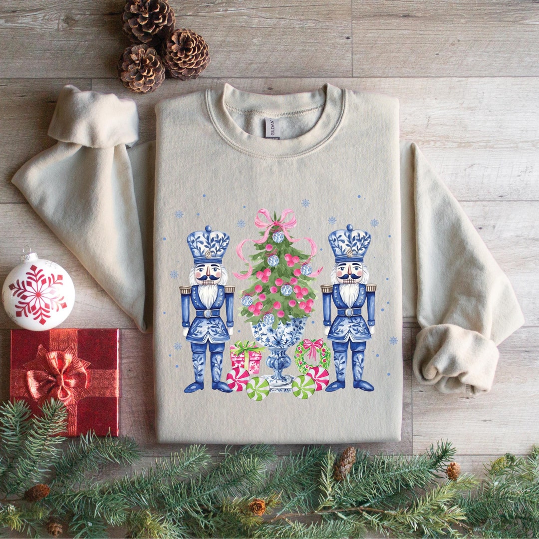 Chinoiserie Nutcracker Christmas Sweatshirt, Nutcracker Sweater for Women, Christmas Gift, Cute ...