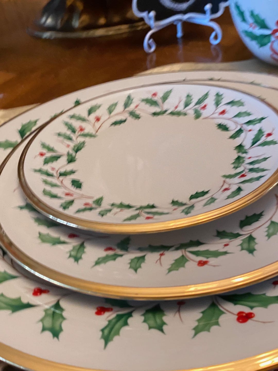 Vintage Lenox Holiday Dinnerware Set for 4 - Etsy