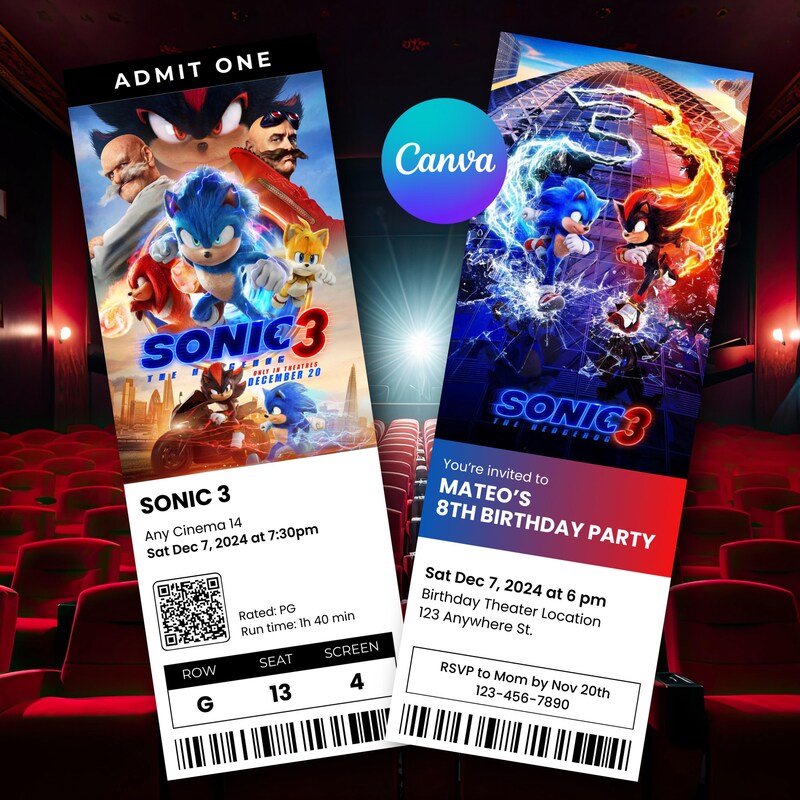 Sonic Invitation Custom - Etsy