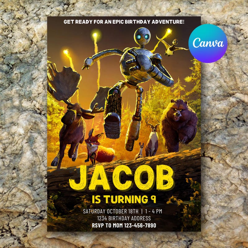 Wild Robot Invitations - Etsy