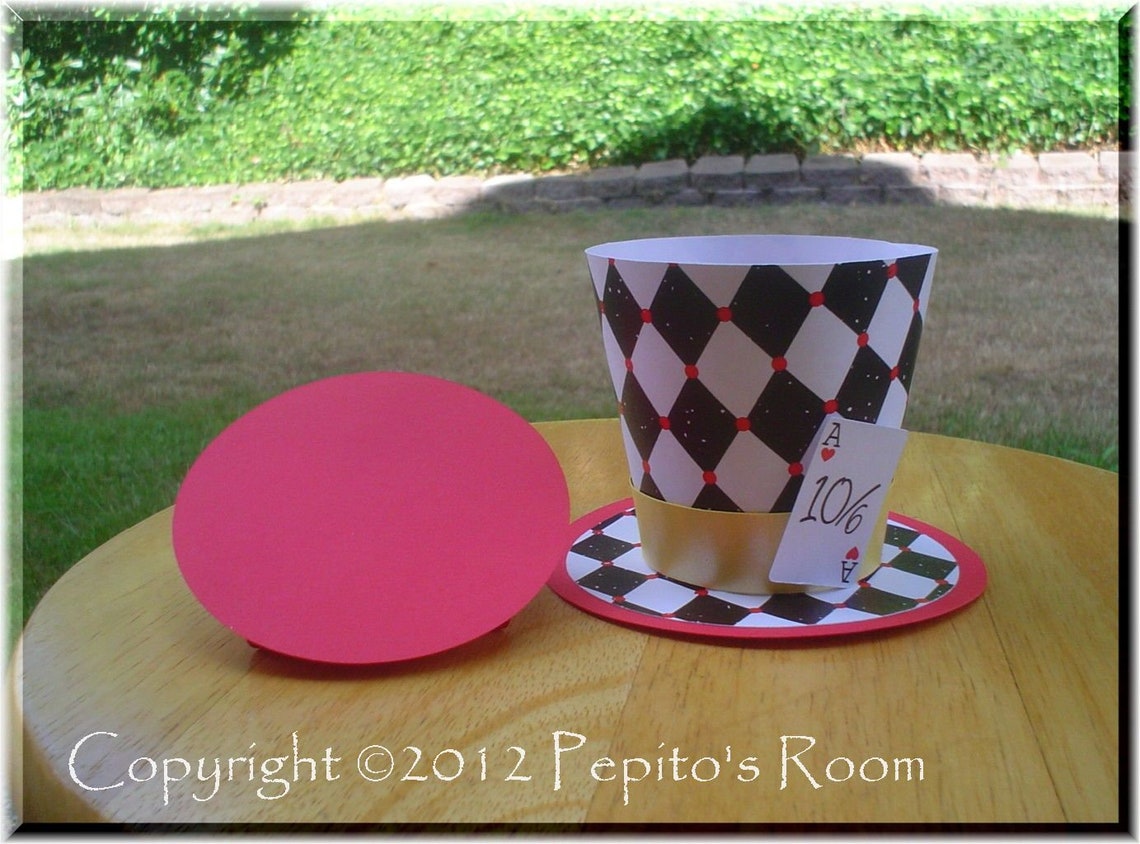 Print-ink Wonderland Top Hat - Color Printable PDF- Alice - PR - Etsy