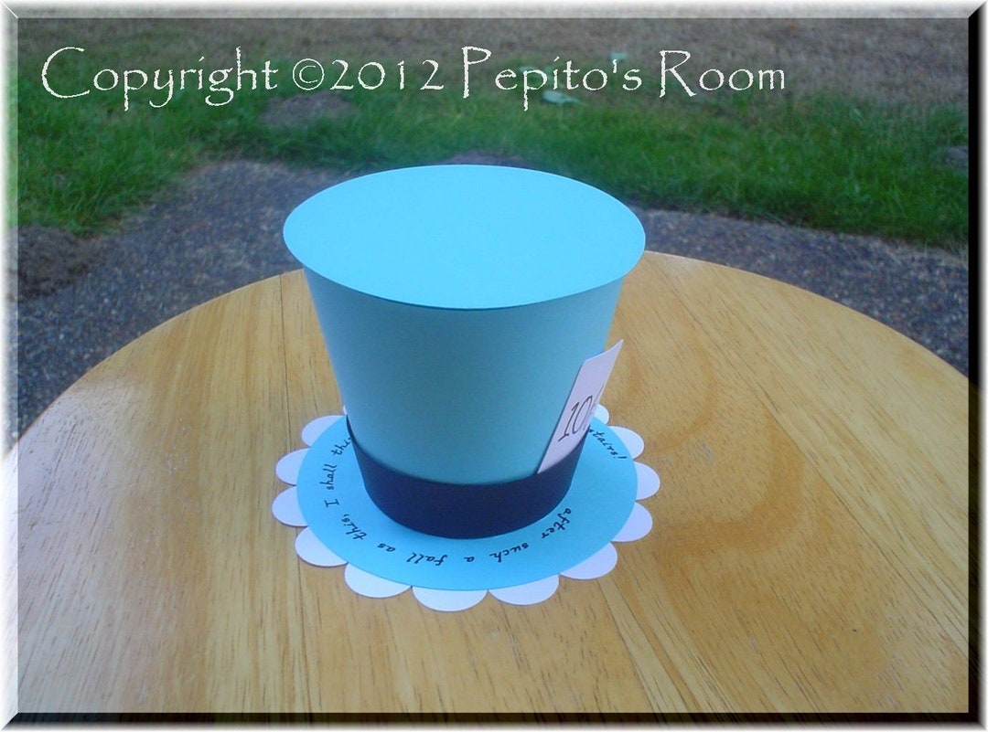 Print-ink Wonderland Top Hat - Color Printable PDF- Alice - PR - Etsy