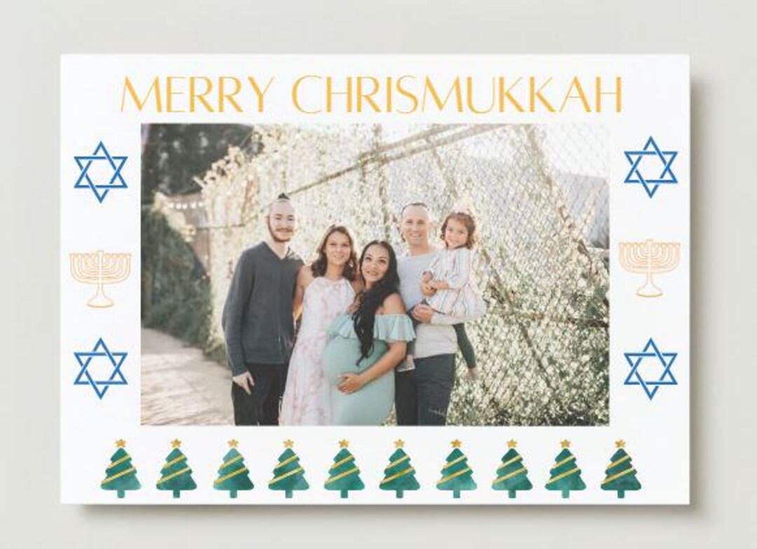 Merry Chrismukkah Custom Holiday Card - Etsy