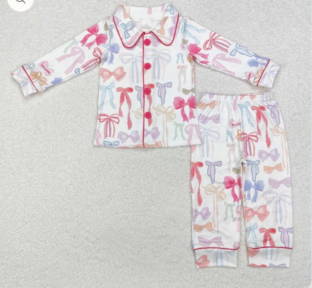 Bow Pajama Set - Etsy