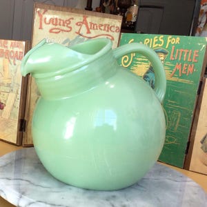 Jadeite Fire King Ball Pitcher Vintage - Etsy