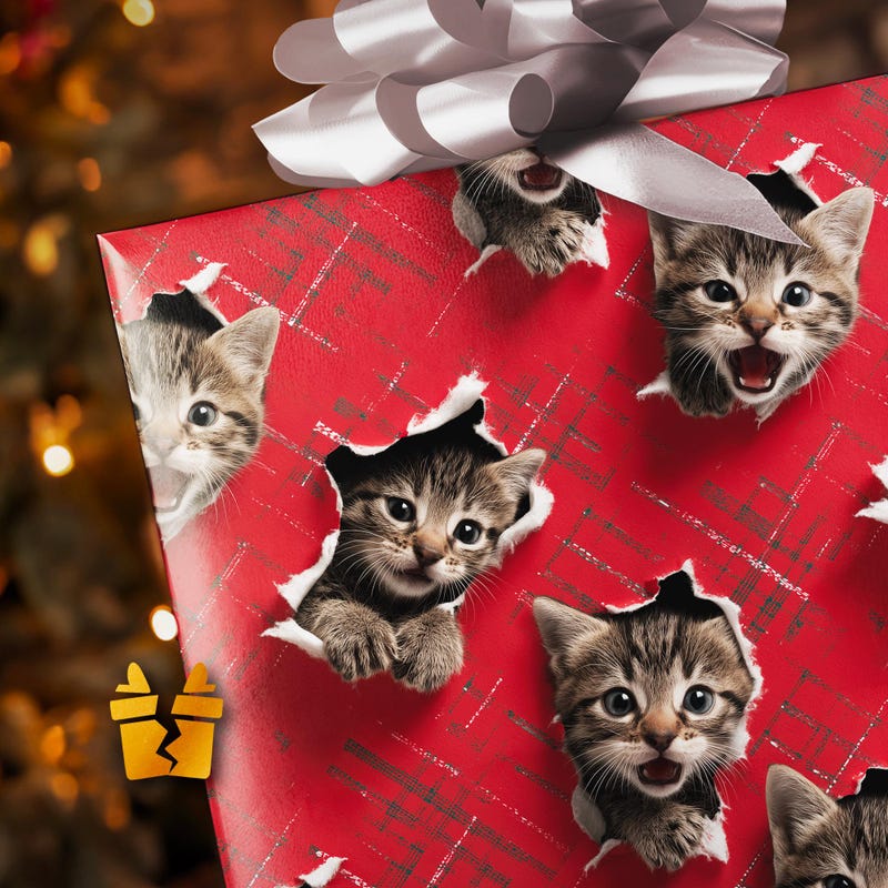 Cat Wrapping Paper - Etsy