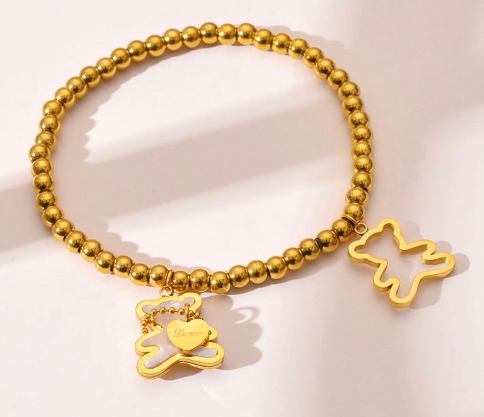 Lou Gehrigs Support ALS Jewelry Bear Theme Gold Tone Fashion Bracelet ...