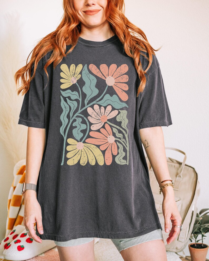 Flowers Tshirt, Boho Wildflowers, Floral Shirt, Comfort Colors® Shirt ...