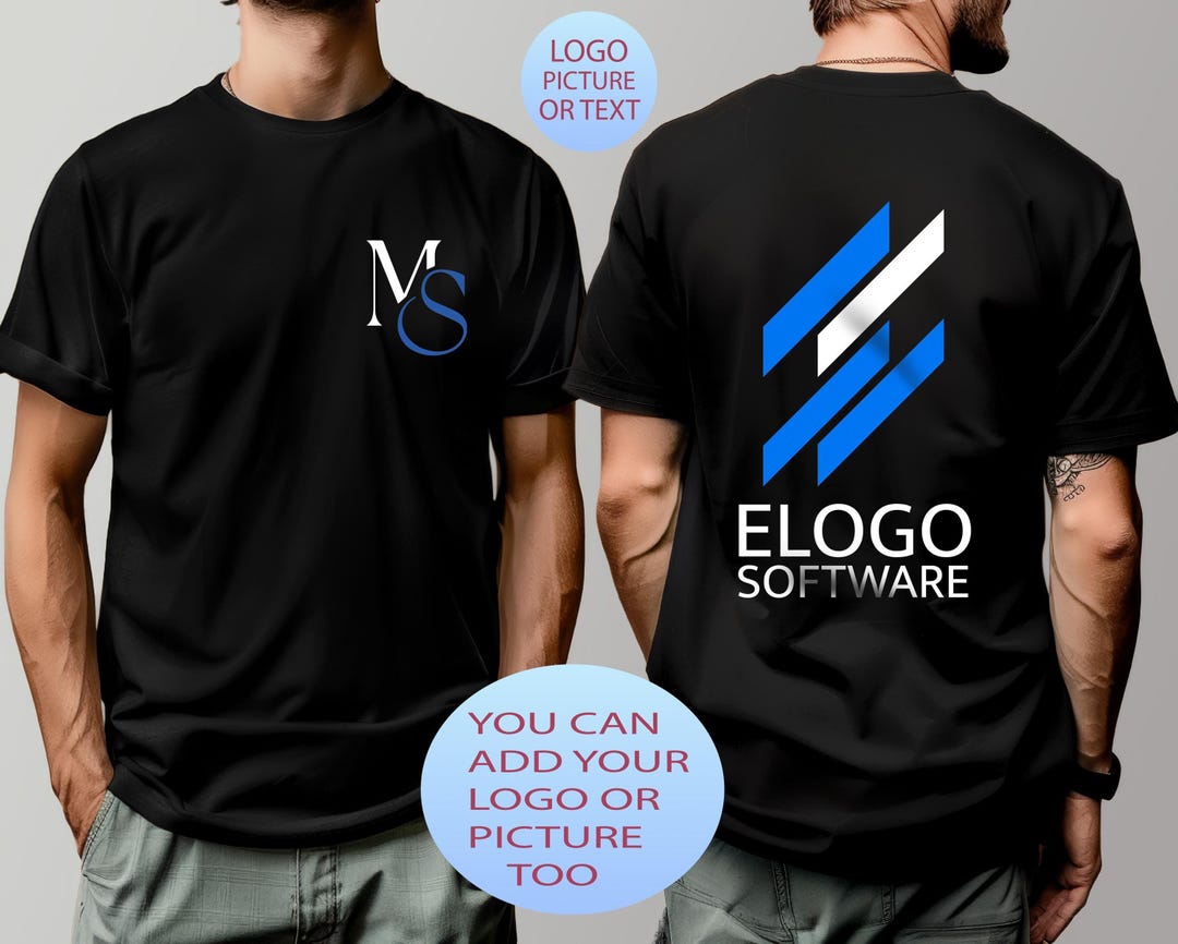 Custom Front & Back Design T-shirt: Personalized Logo Shirt - Etsy