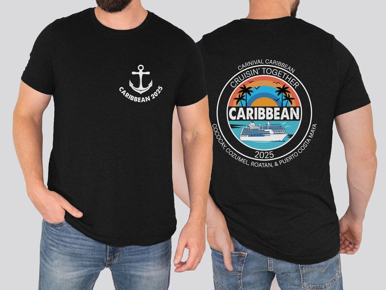 Custom Caribbean Cruise Shirt, Caribbean Cruise T-shirt, Front Back ...