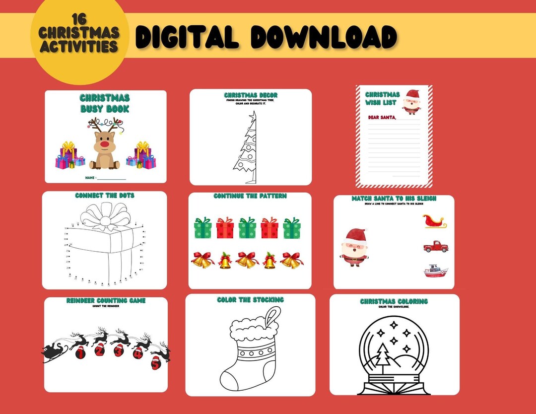 Diy Busy Book, Winter Busy Book, Learning Binder, Christmas Busy Book ...