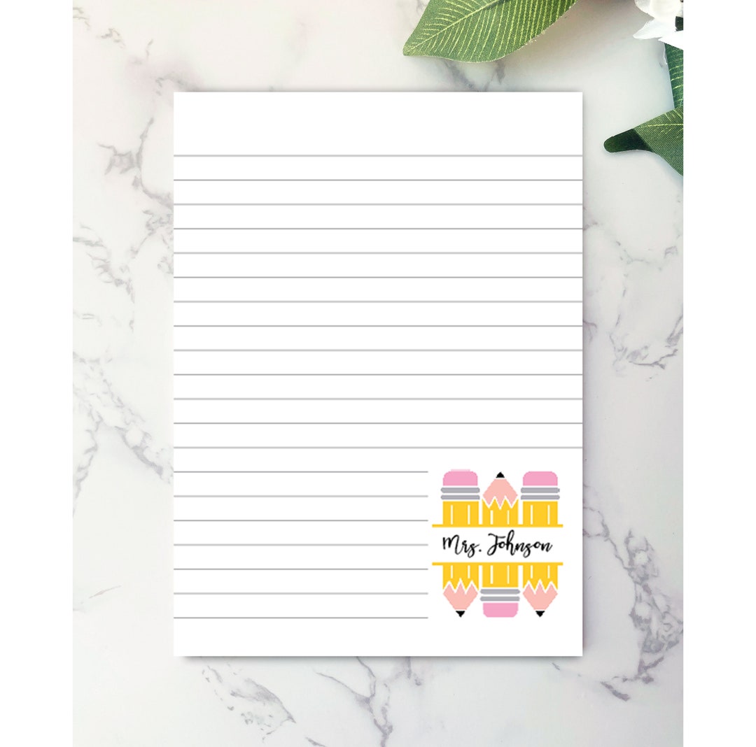Teacher Appreciation Gift Personalized Notepad 21 Teacher Gift Cute ...