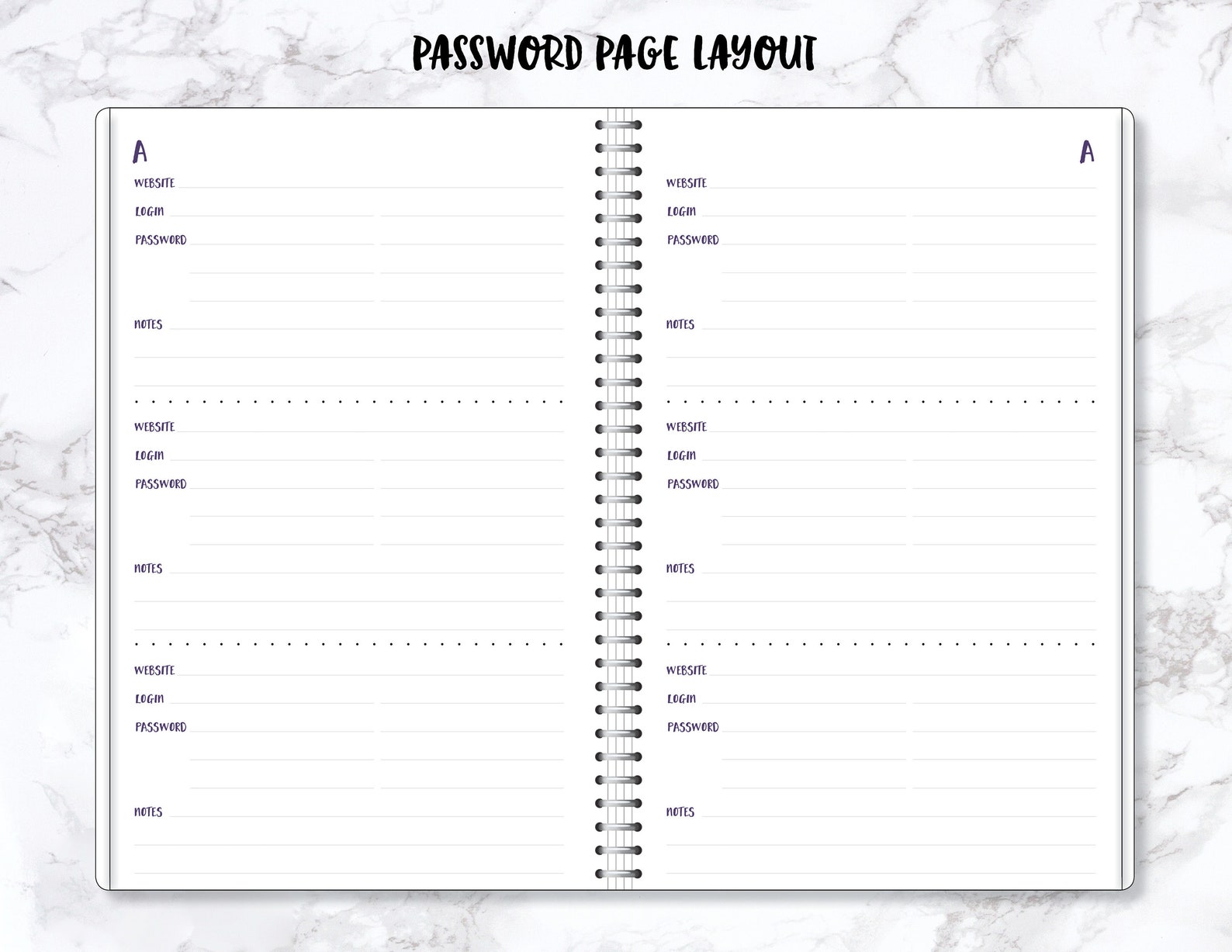 Password Book - Etsy