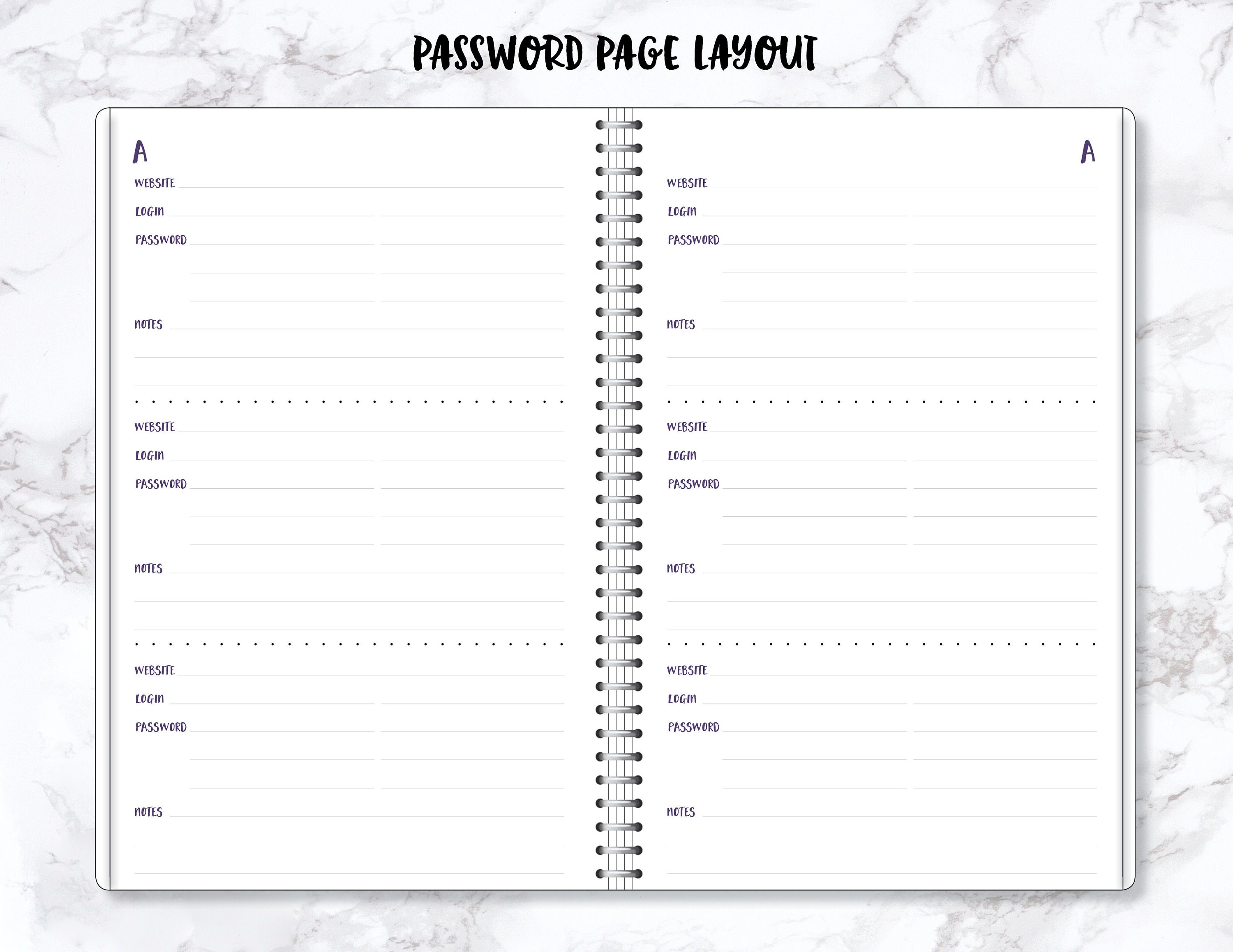 Password Book - Etsy