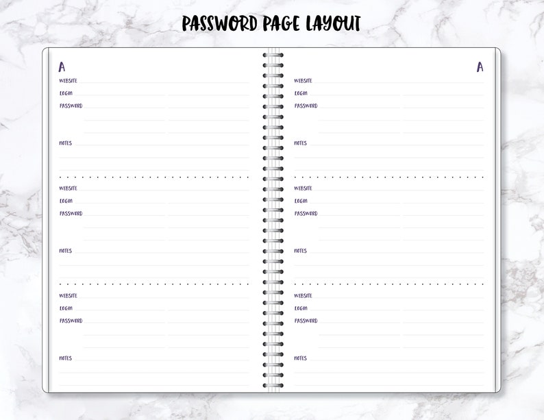 Password Book - Etsy