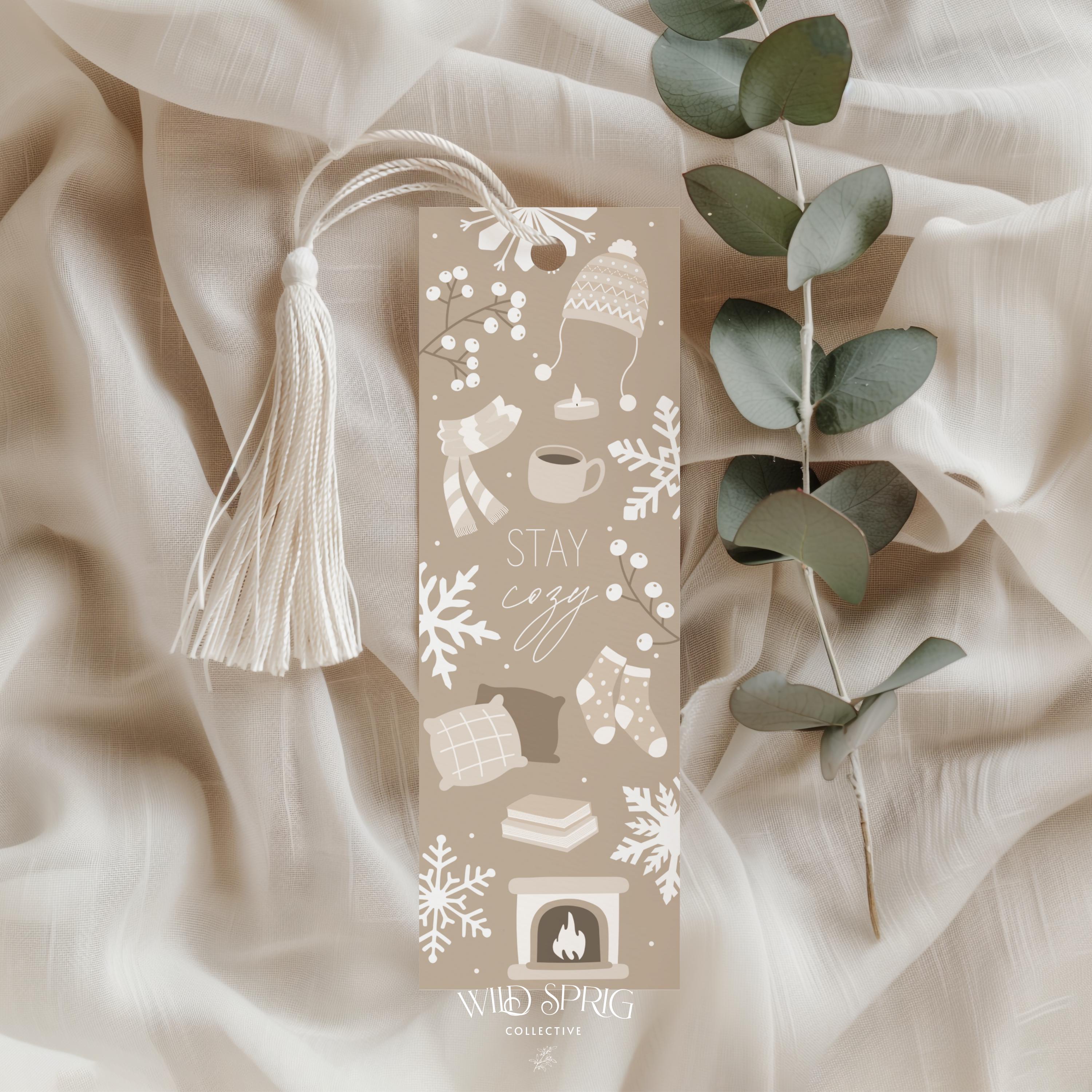 Cozy Winter Bookmark: Printable PDF for Cozy Reading Adornment With ...