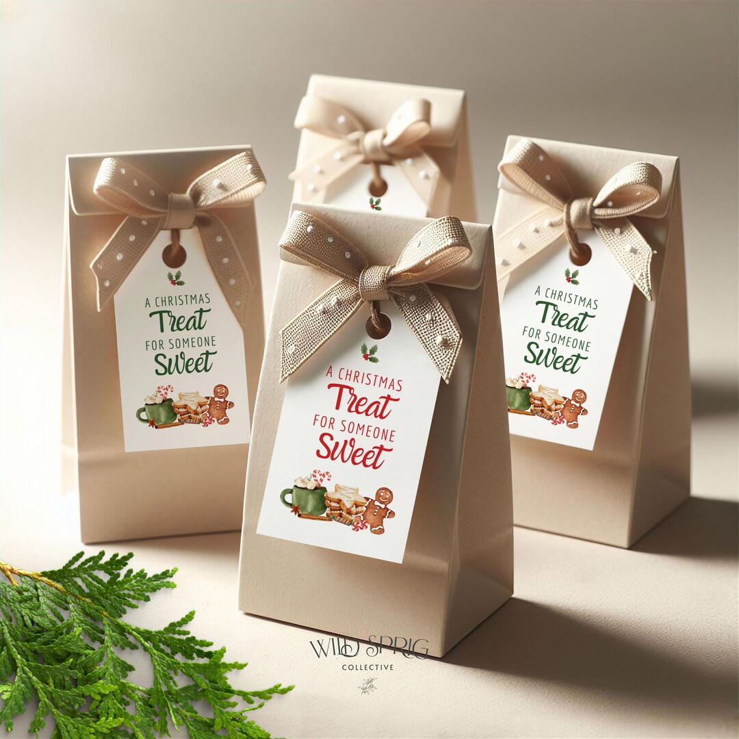 Christmas Treat Gift Tags | Printable Holiday Gift Tags | Gift Giving ...