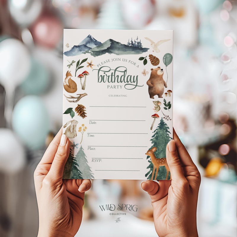 Nature Invitation - Etsy