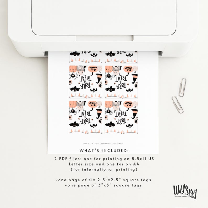 Printable Halloween Gift Tag: Instant Download Labels for Spooky ...