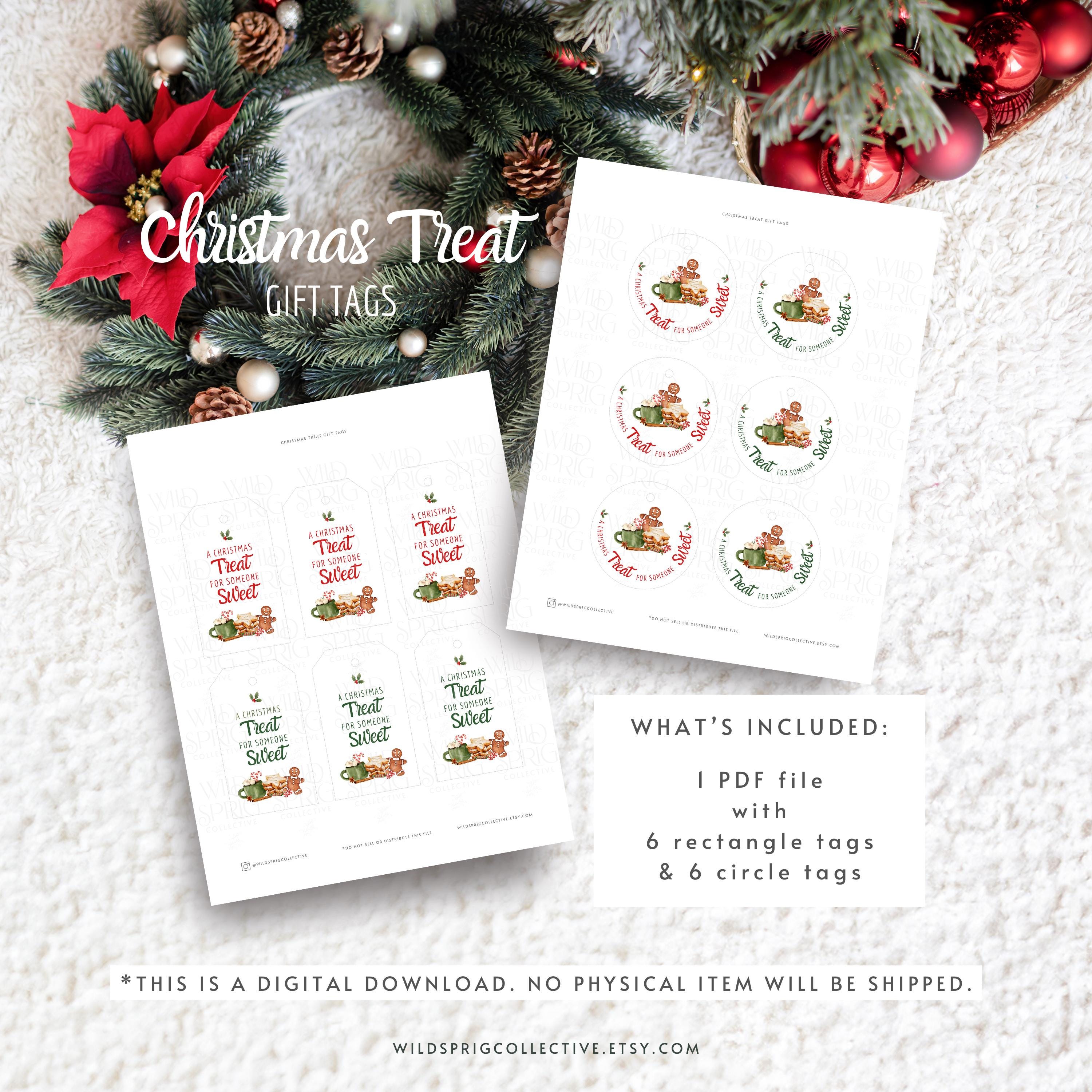 Christmas Treat Gift Tags | Printable Holiday Gift Tags | Gift Giving ...
