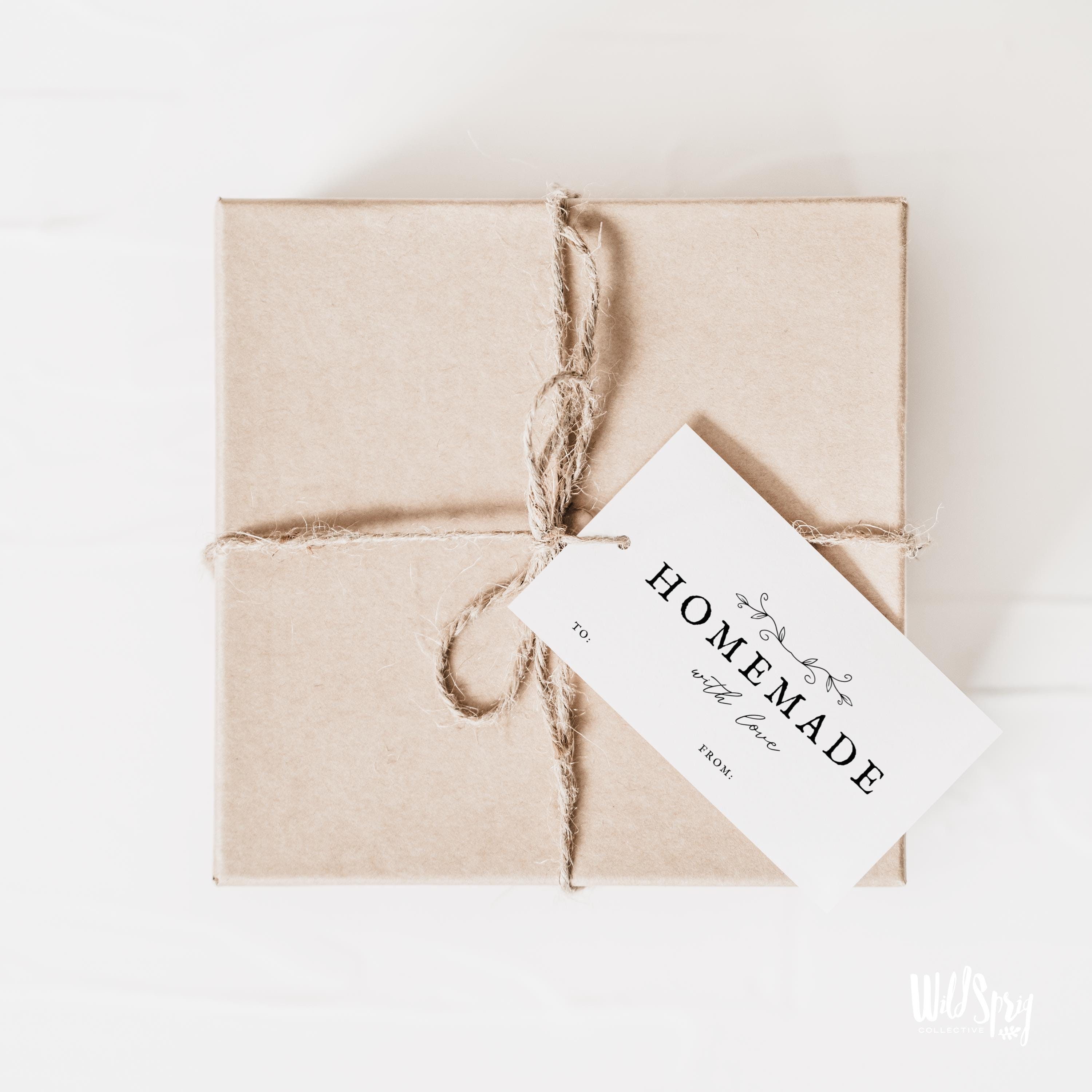 Minimalist Homemade Gift Labels: Editable Canva Template for Printable ...