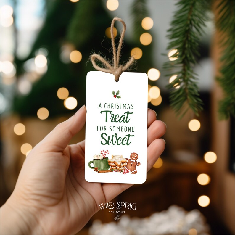 Christmas Treat Gift Tags | Printable Holiday Gift Tags | Gift Giving ...