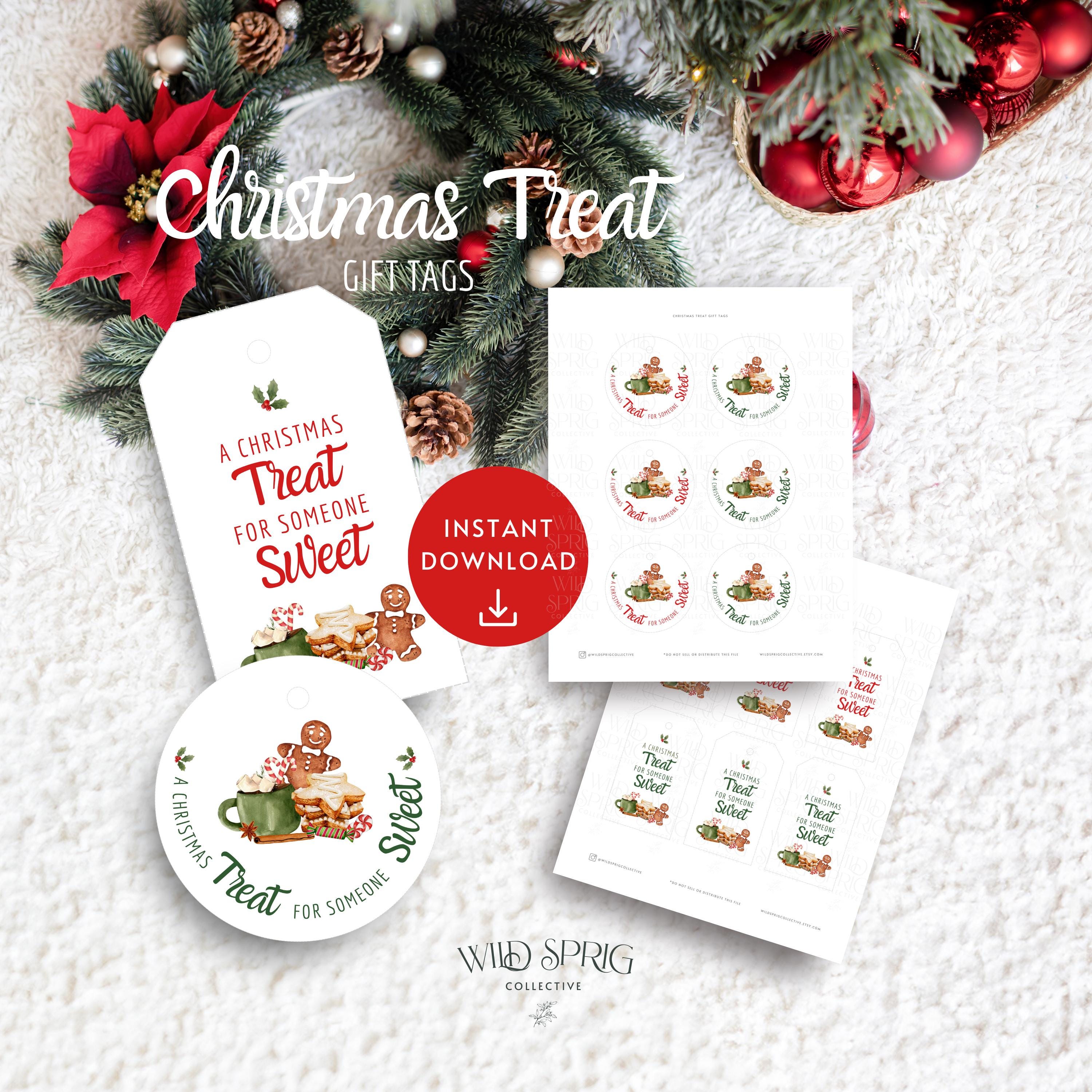 Christmas Treat Gift Tags | Printable Holiday Gift Tags | Gift Giving ...