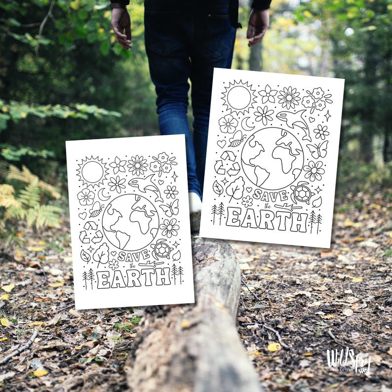 Earth Day Coloring Page: Printable Nature Classroom Activity for ...