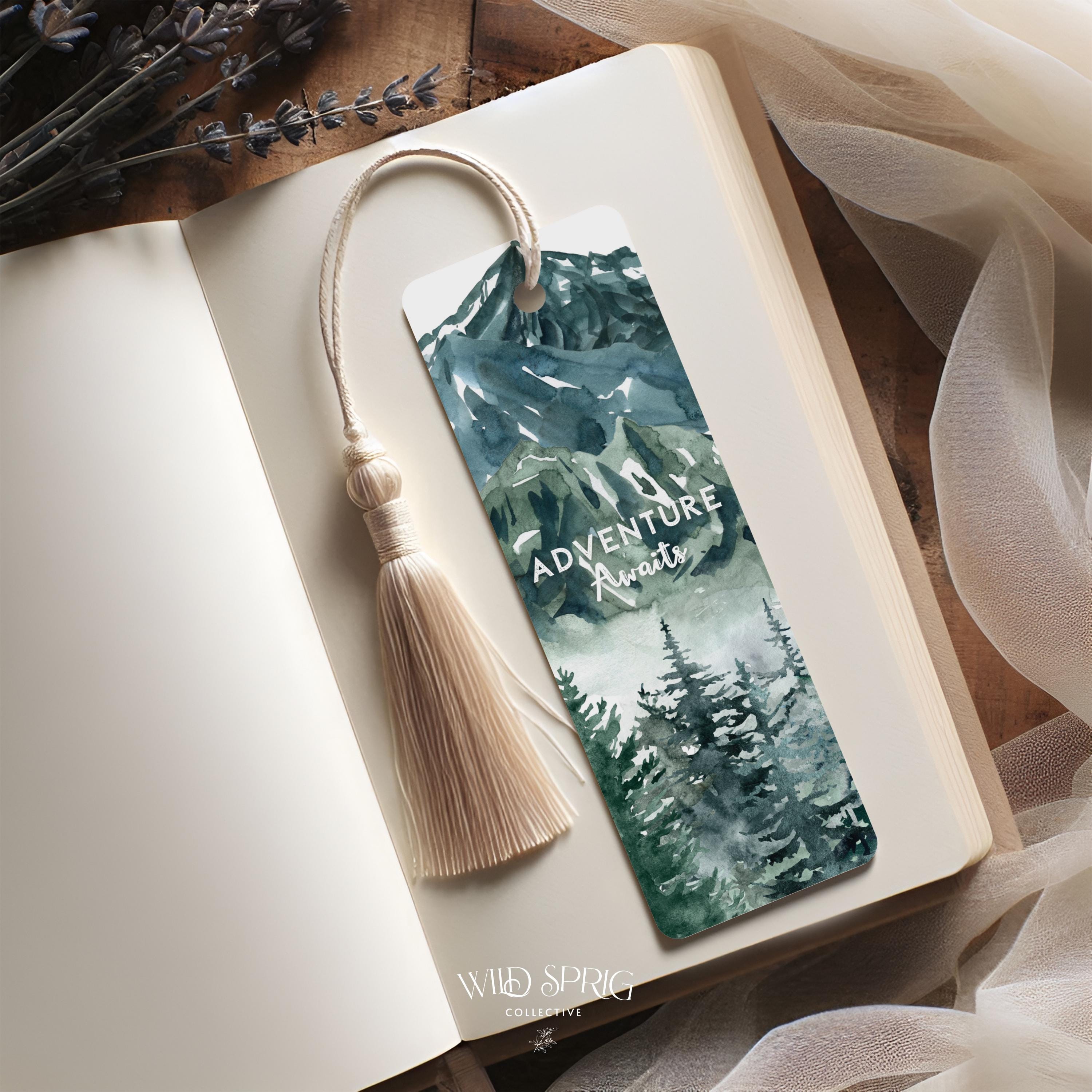 Adventure Awaits Bookmark | 2x6 and 2x8 Printable Bookmark | Nature ...