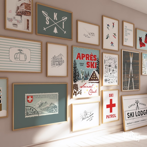 Ski Art Sets - Etsy