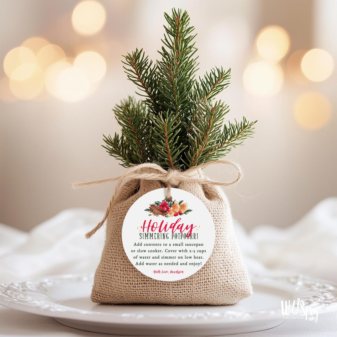 Printable Holiday Potpourri Gift Tags: Festive Aroma Labels for ...