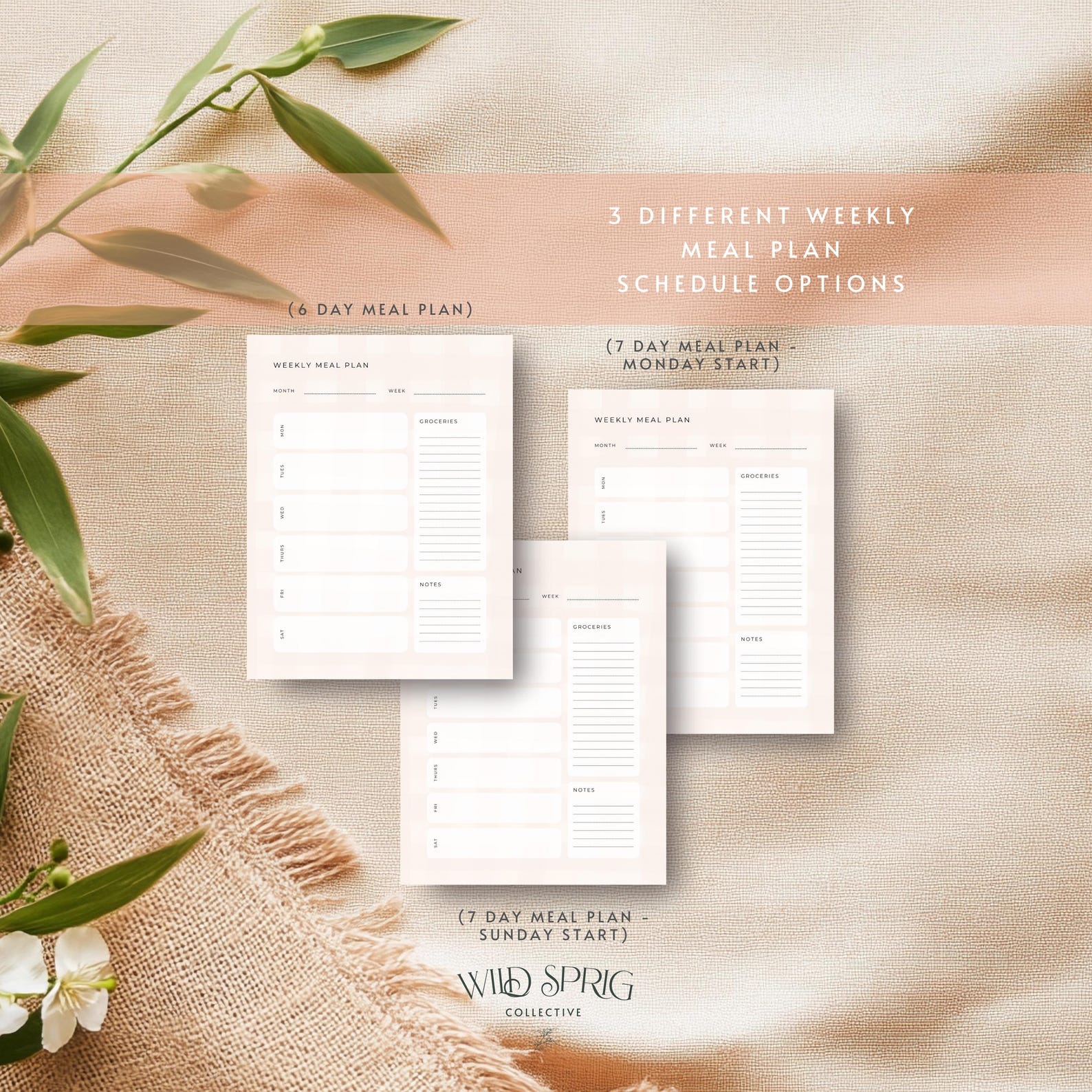 Meal Planner Bundle | Printable Prep Bundle | Meal Organizer Template ...