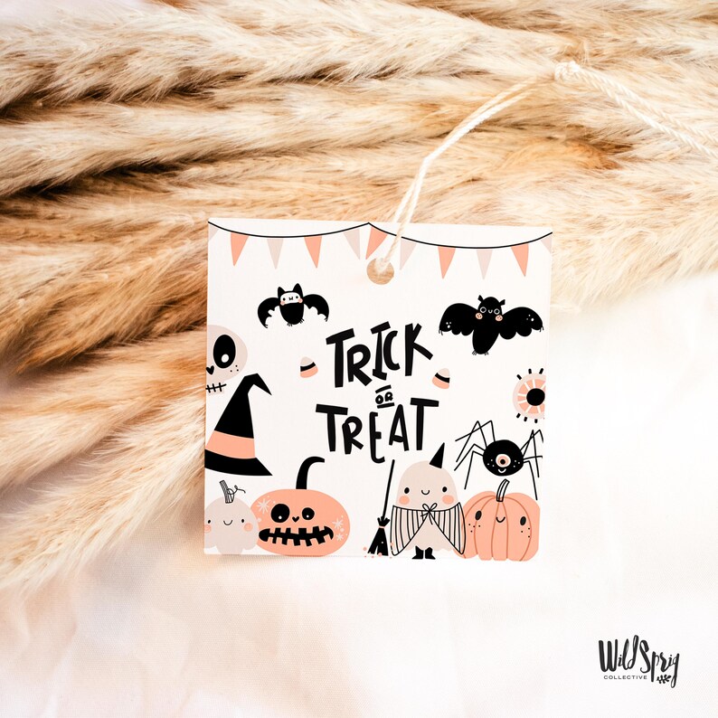 Printable Halloween Gift Tag: Instant Download Labels for Spooky ...