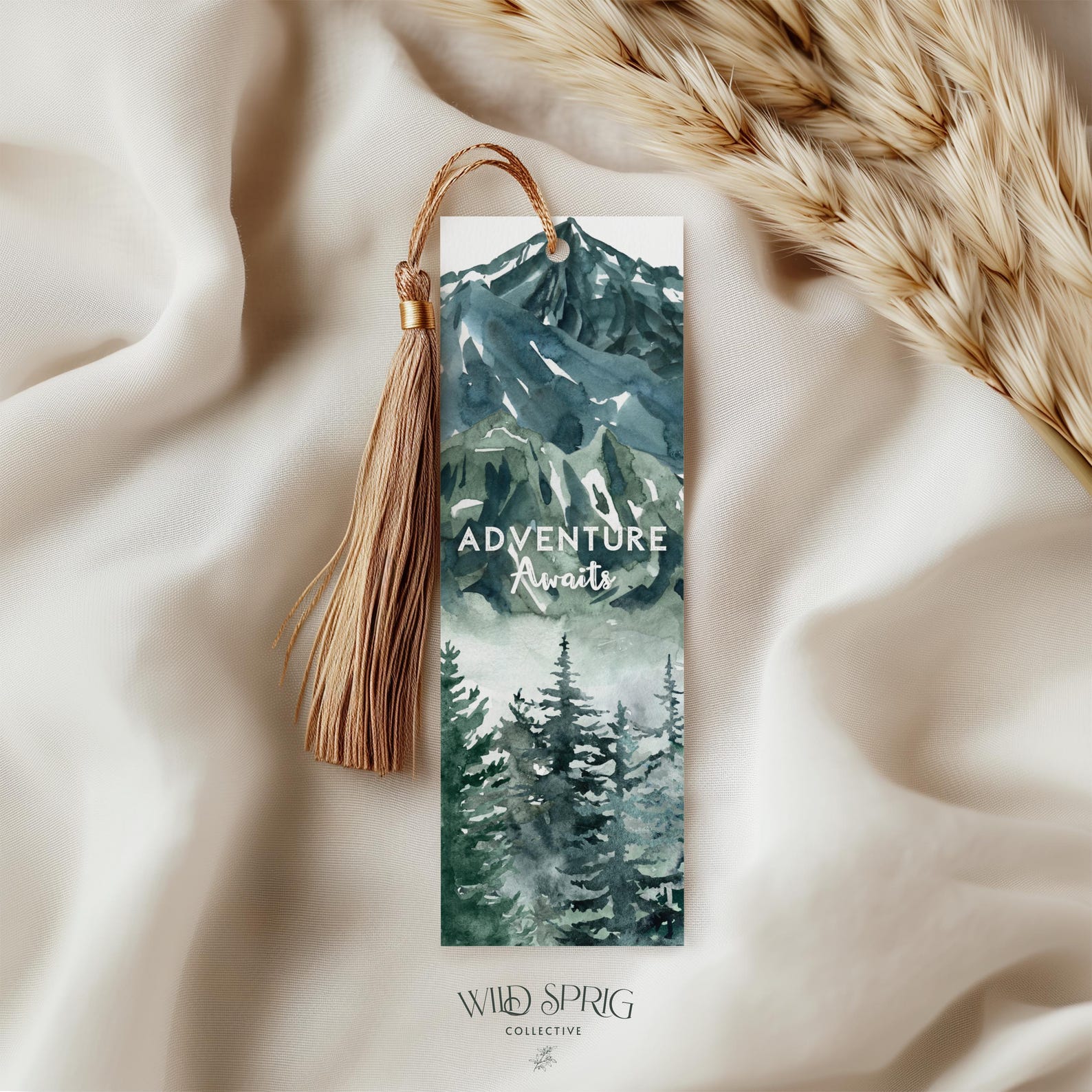 Adventure Awaits Bookmark | 2x6 and 2x8 Printable Bookmark | Nature ...
