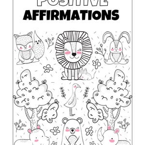 Kids Positive Affirmations Coloring Booklet - Etsy