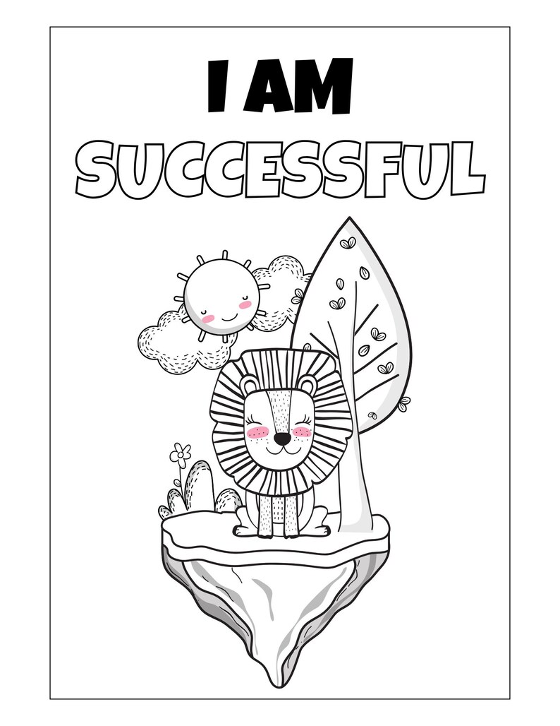 Kids Positive Affirmations Coloring Booklet - Etsy