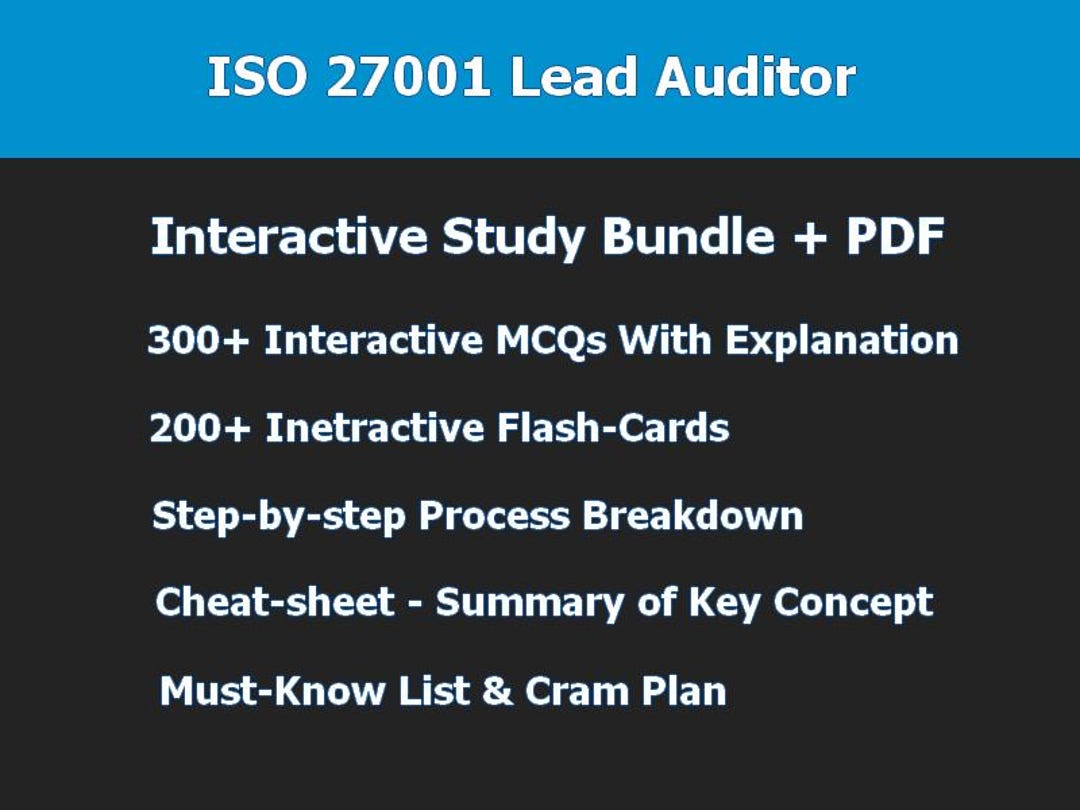 ISO 27001 Lead Auditor Exam Prep | Practice Questions, Flashcards ...