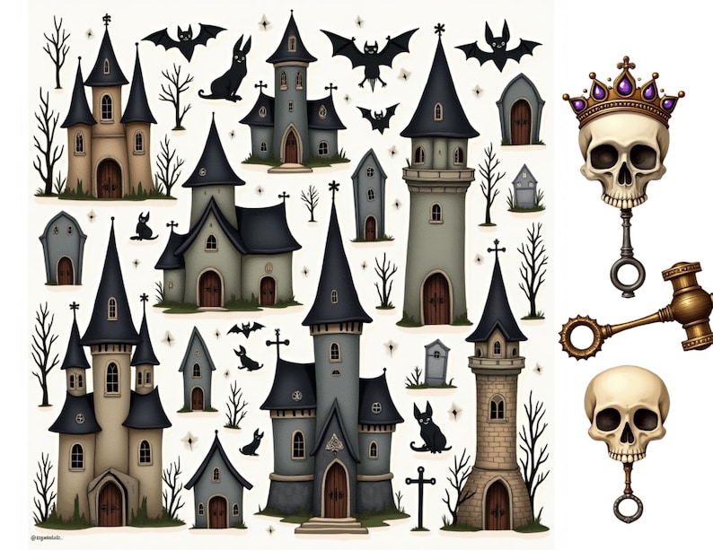 Gothic Baby Shower Junk Journal Paper Kit, Gothic Ephemera, Scrapbook ...